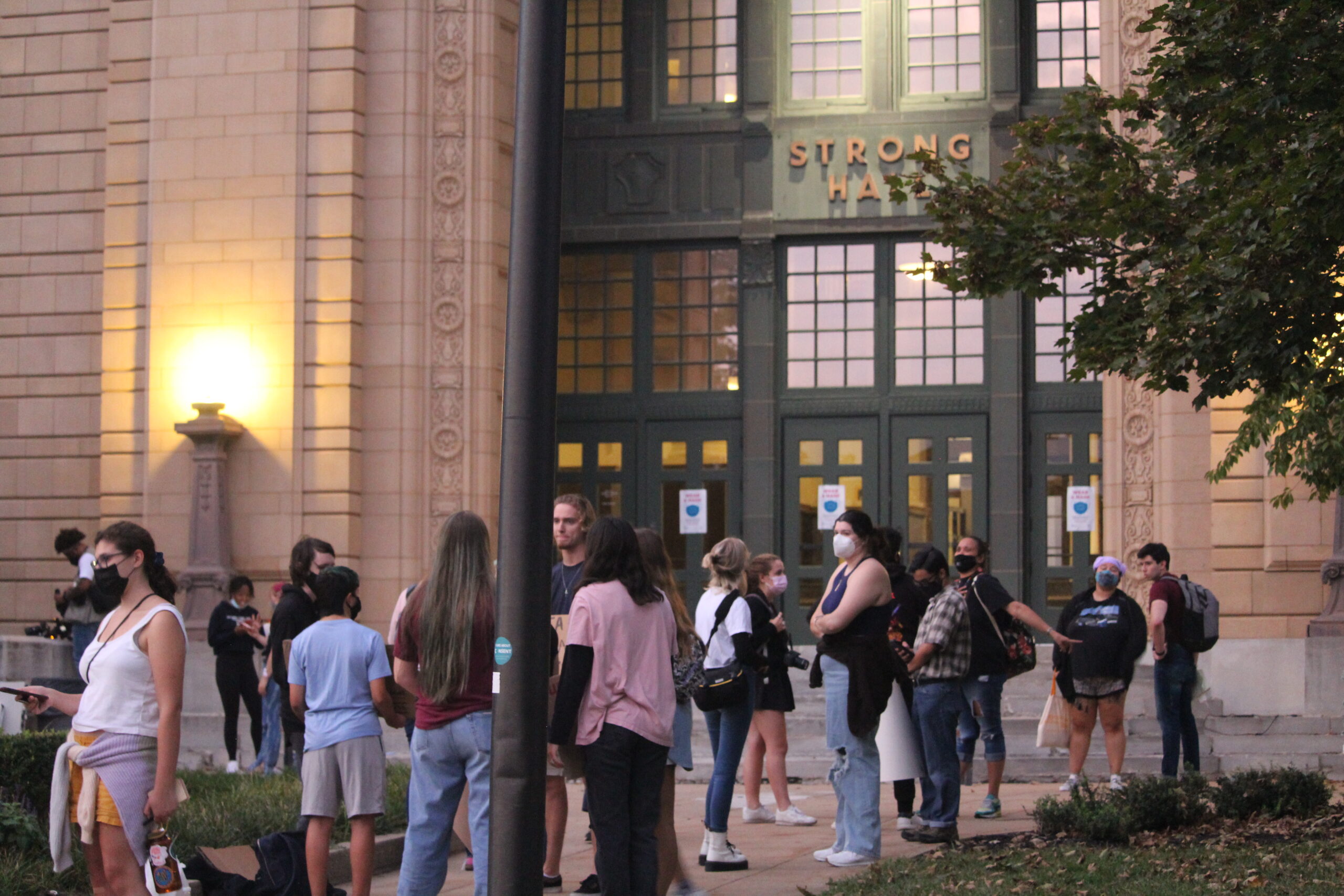 KU students gather for fourth protest in response to alleged sexual ...
